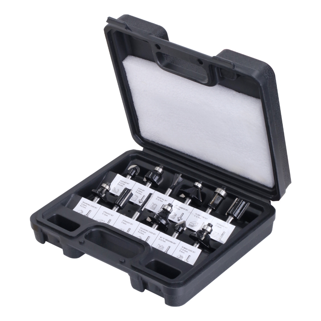 12 Peças Jogo Fresas Para Tupia Madeira kit Hasts 6mm | Shopee Brasil