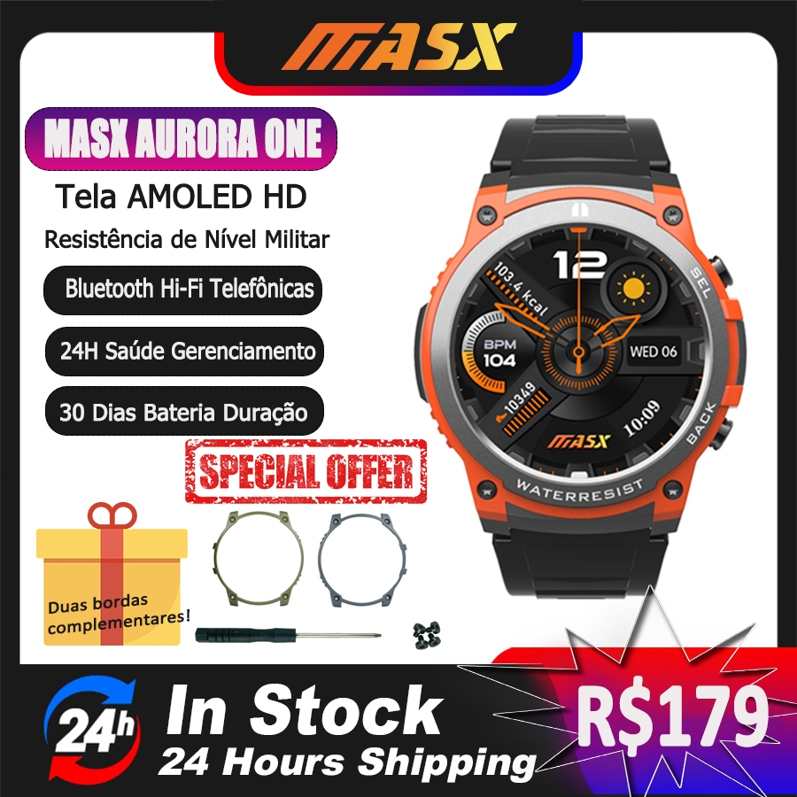 MASX Aurora One Smartwatch Relogios Masculino Relogios Feminino Inteligente Tela Amoled 1,43 ...