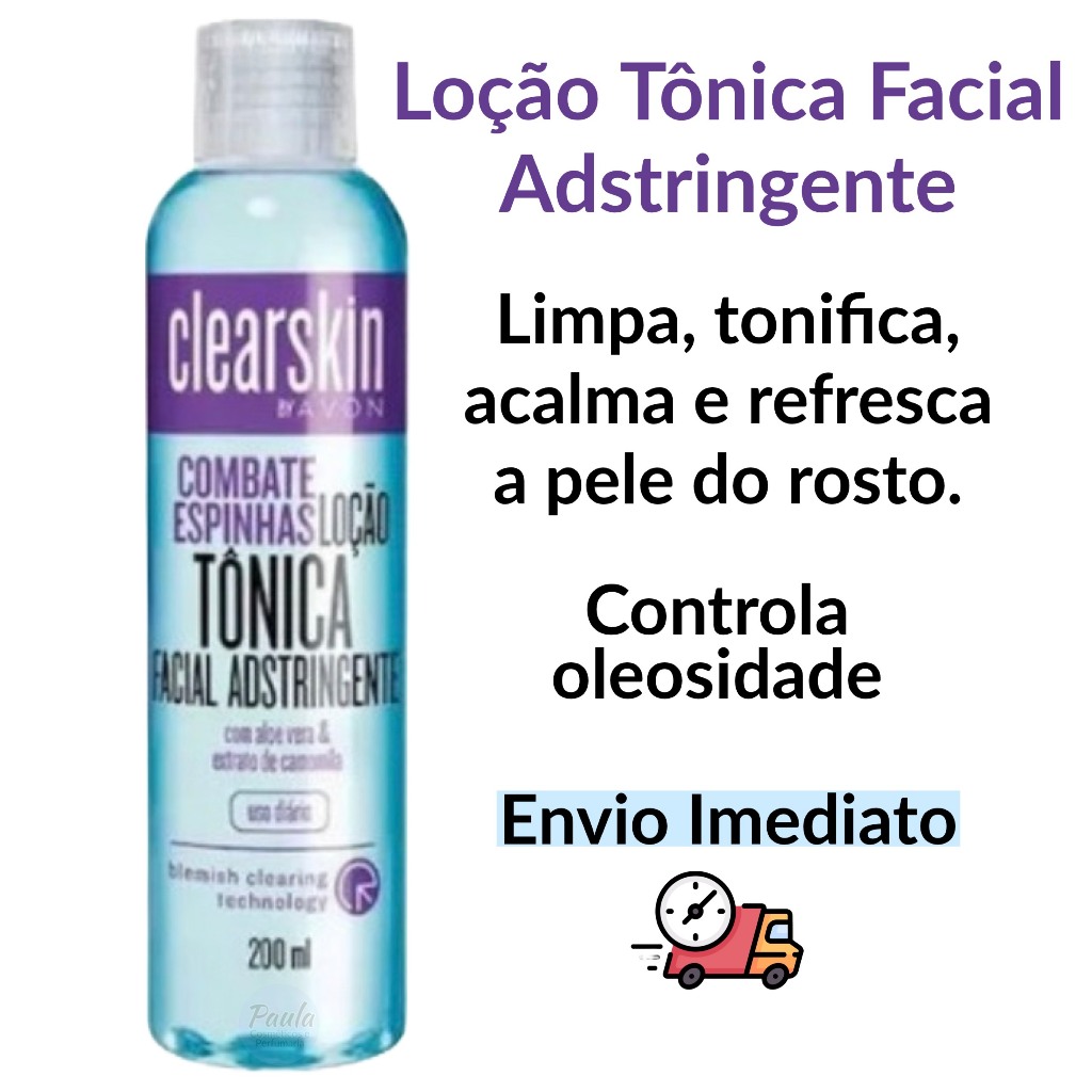 Avon Loção Tônica Facial Adstringente Clearskin, 200ml Combate ...