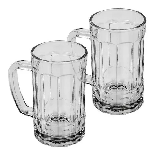Conjunto Com 2 Canecas De Chopp, Cerveja Bebida Vidro 400 Ml | Shopee Brasil