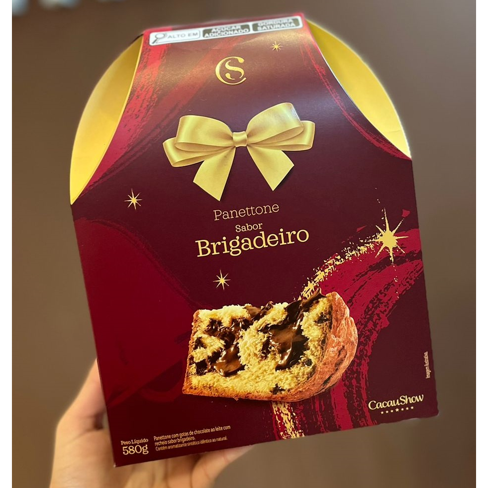 Panetone Cacau Show Brigadeiro 580g Natal 2024 | Shopee Brasil