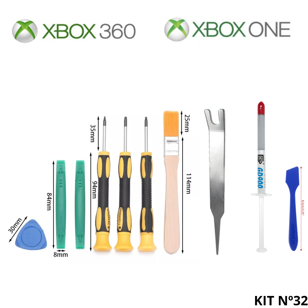 Kit Chave Para Dissipador Xbox 360 One + Chaves Torx T6 T8 T10 ...
