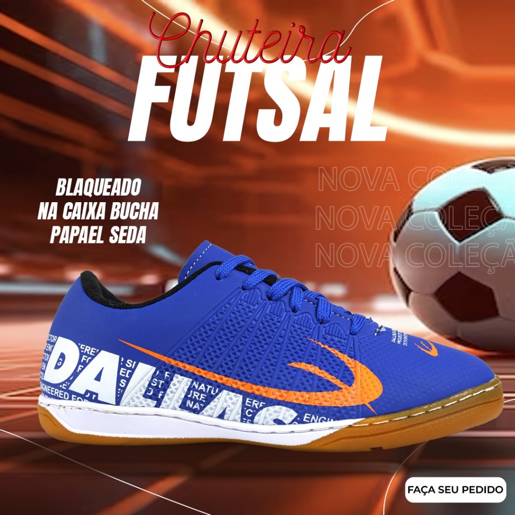 Chuteira Futsal Salão/Society Tênis de Quadra Masculino e Feminino ...