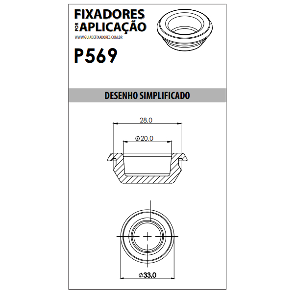 Tampão 33Mm Da Coluna Central Inferior (Ø Furo 26 Mm Tampão 33Mm Da Coluna Central Inferior (Ø Furo 26 Mm