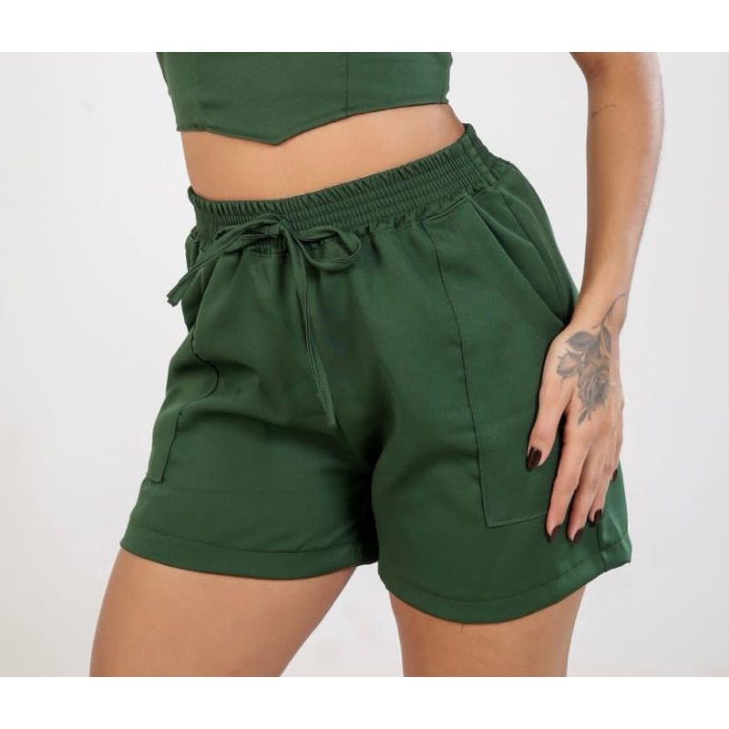 Short Feminino para bloguerinha Cintura Fina Alfaiataria Jogger ...