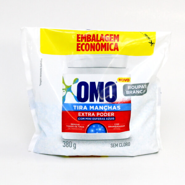 kit c/ 3 Tira-Manchas em Pó Omo Extra Poder Pacote 380g Refil Embalagem Econômica, OMO C/ 5 ...