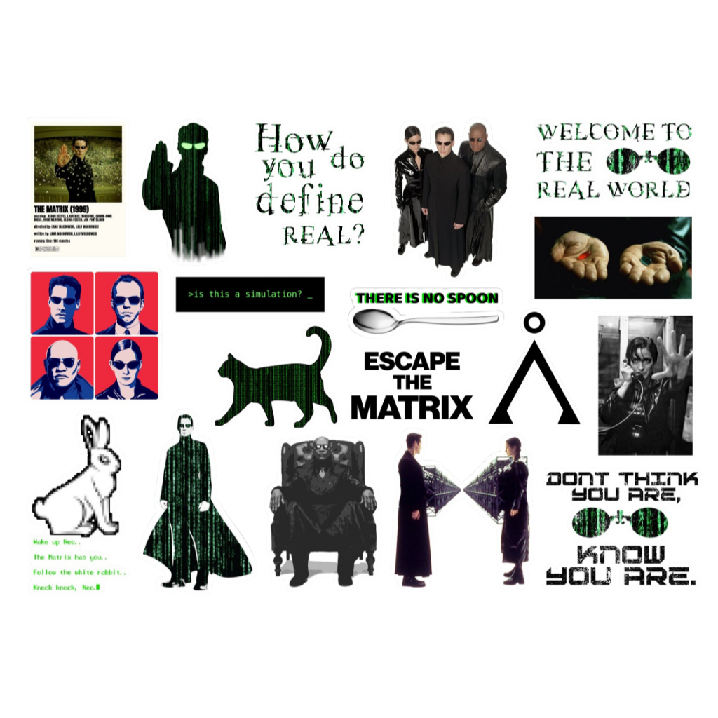 MATRIX - CARTELA DE ADESIVOS (sem recorte, com recorte ou a prova d ...