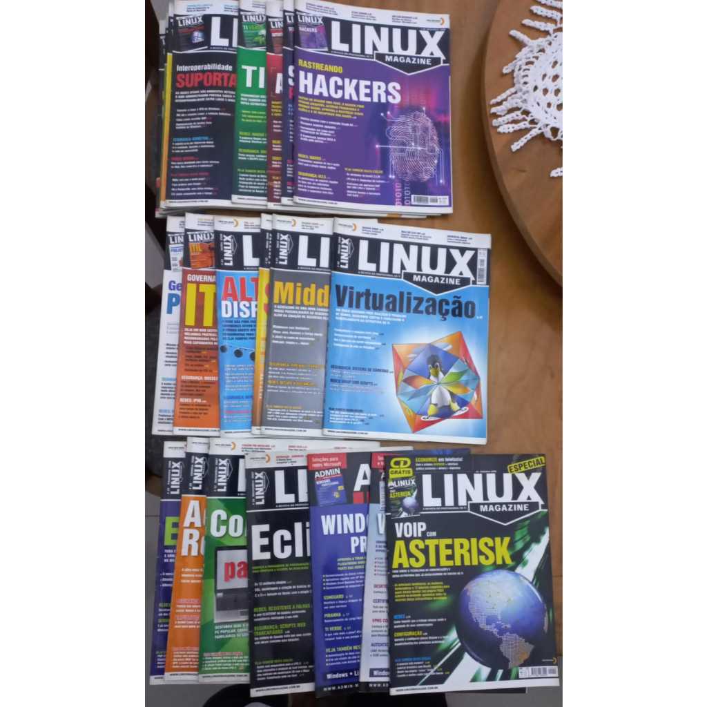 Revista Linux Magazine Voip windows redes computador Erp Crm Middleware ...
