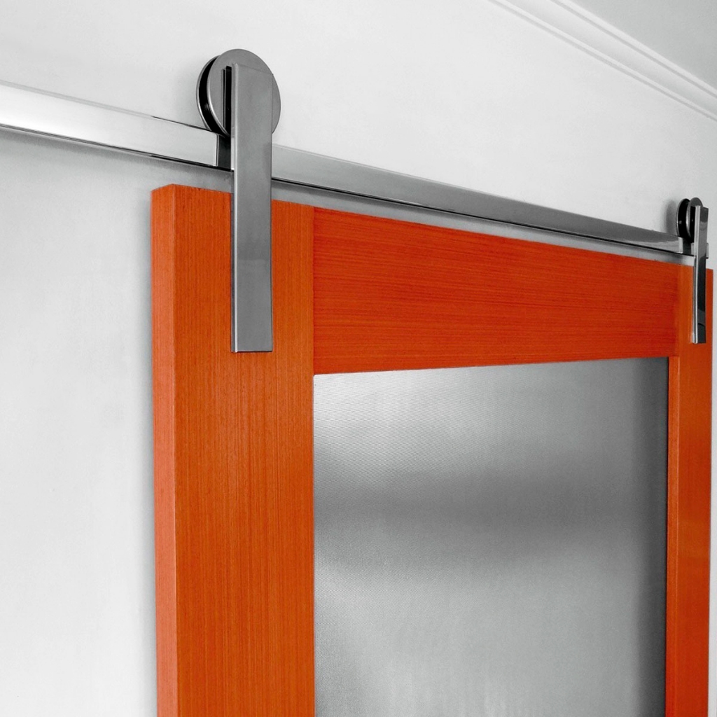 Kit Para Porta de Correr Roldana Aparente Em Alumínio Polido Brilhante Trilho 2m | Shopee Brasil