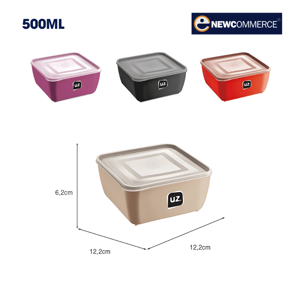Pote Multiúso Quadrado Premium UZ 500ML; 1,5L; 2,5L e 5L - Escolha sua cor! | Shopee Brasil