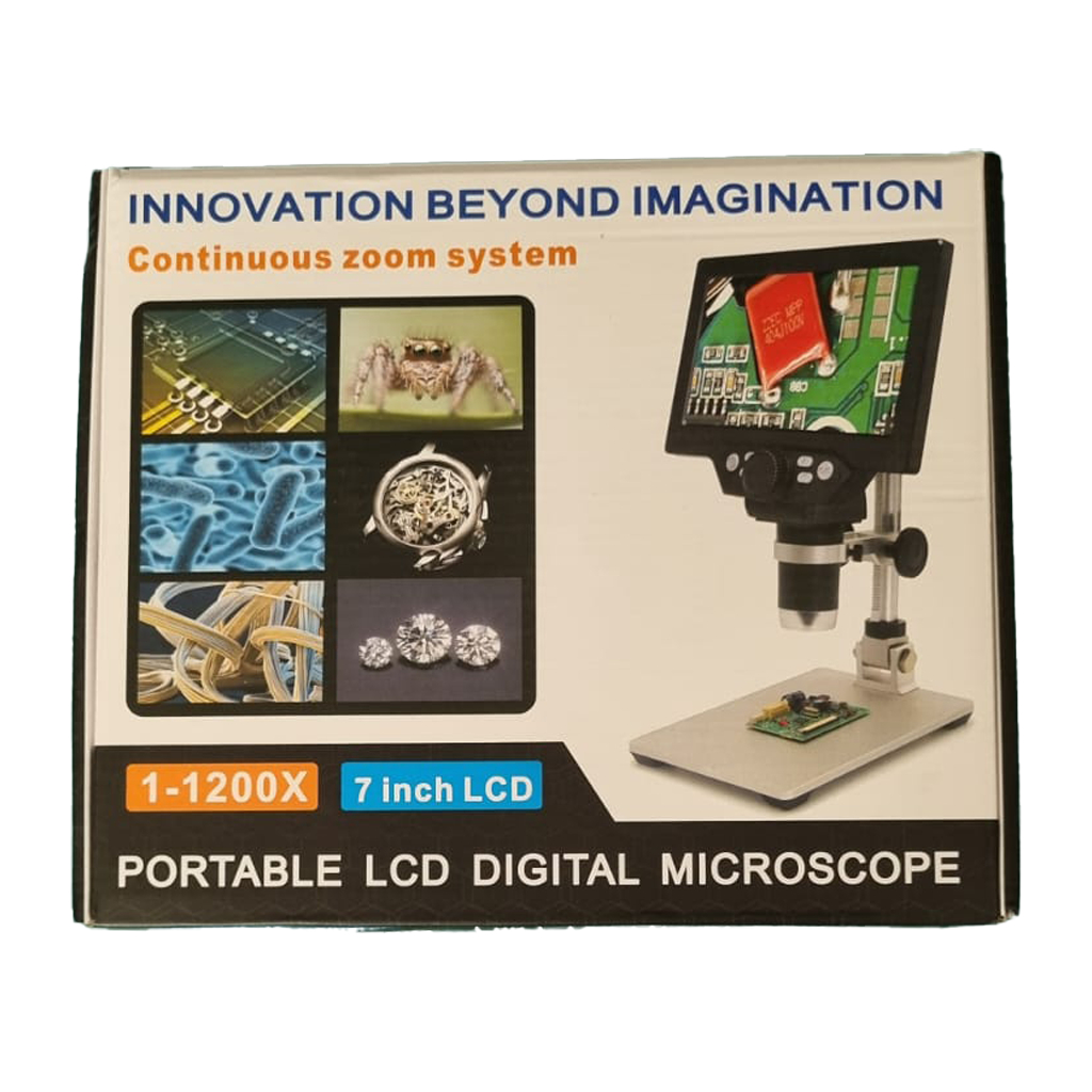Microscópio digital Mustool g1200 12 mp LCD 7 polegadas- Kit ...