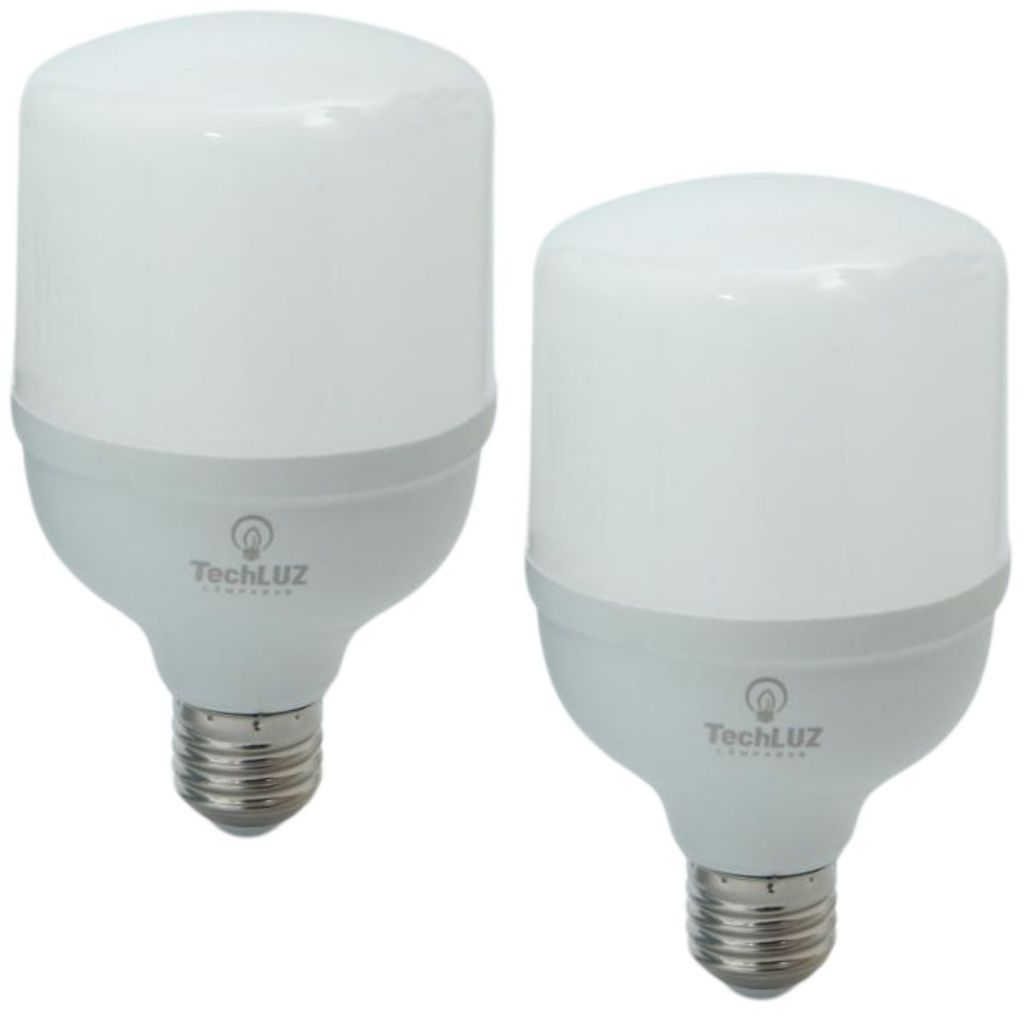 Kit 2 Lâmpadas Led 40W Bulbo 6500k Branco Frio E27 Bivolt Inmetro Econômica | Shopee Brasil