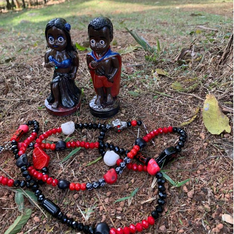 Imagem Pombo gira Mulambo/Padilha Baby em gesso 14cm Umbanda/ Candomble ...