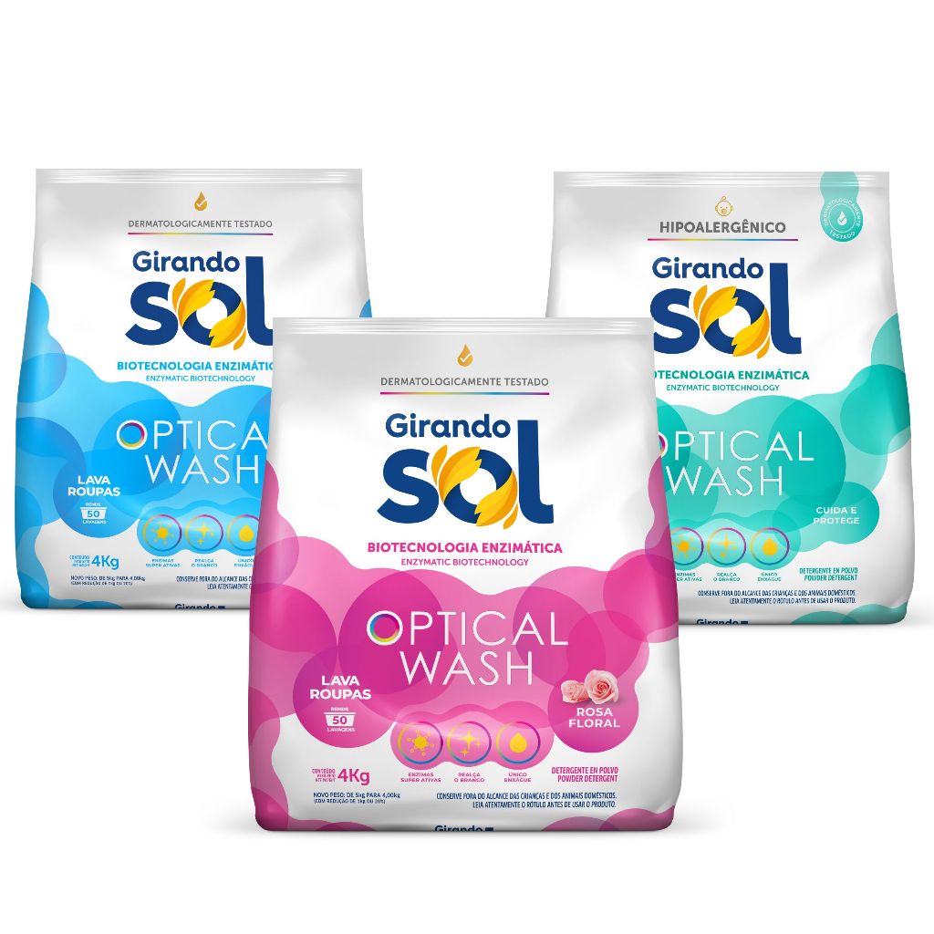 Sabão em Pó 4kg | Kits com 2 | 3 | 4 Pacotes - Girando Sol / Papelaria ...