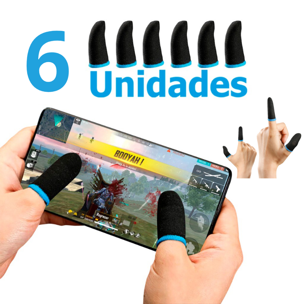 Kit 6 Luva de Dedo Gamer Memo Profissional Free Fire Pubg Original Memo ...