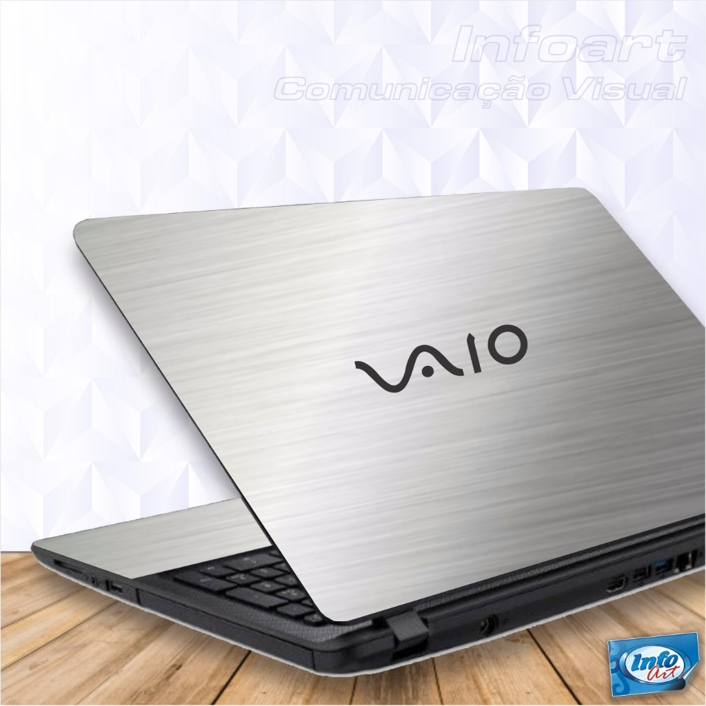 Skin Adesivo Vinil Proteção para Notebook Vaio SVF152C29X 15,6" - Tampa ...
