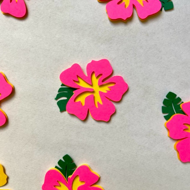 APLIQUE FESTA FLOR MOANA TROPICAL HIBISCO EM CAMADA | Shopee Brasil