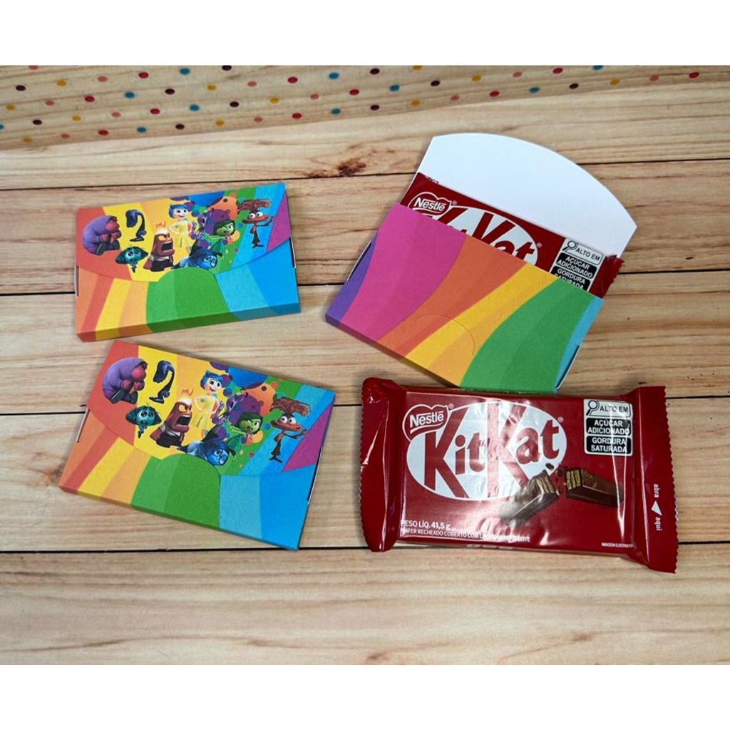 Caixas Para Kitkat Lembrancinha Infantil Tema Divertidamente 2 (Pack ...