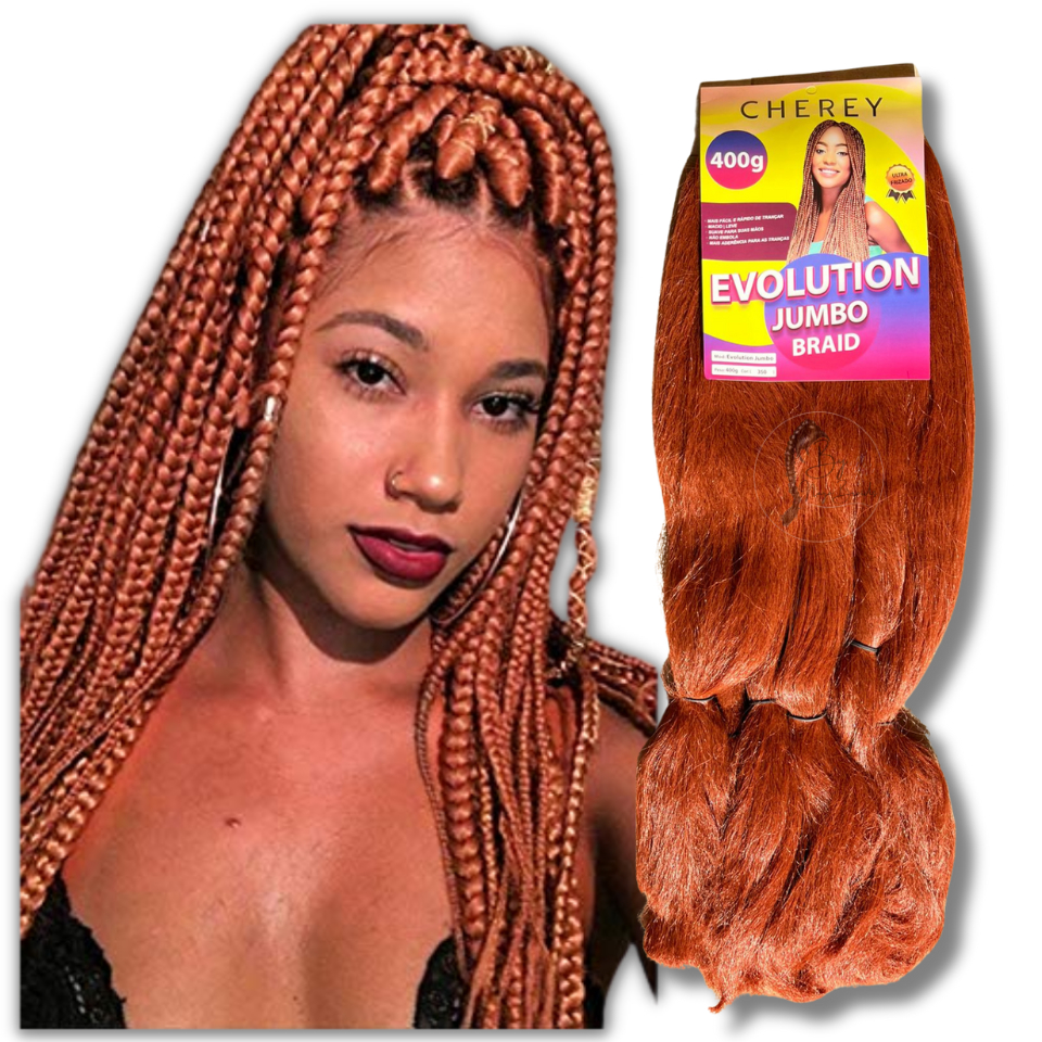 Cabelo Jumbo Ruivo #350 p/ Tranças Gypsy Braids Jumbo Ruivo 400g ...