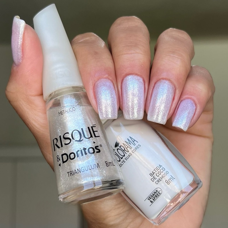 Kit 2 Esmalte Risque Doritos Triangulum e Colorama Batida de Coco | Shopee Brasil