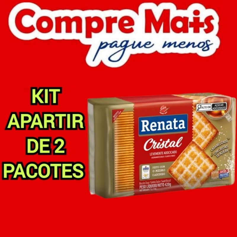 BISCOITO RENATA CRISTAL 420g | Shopee Brasil