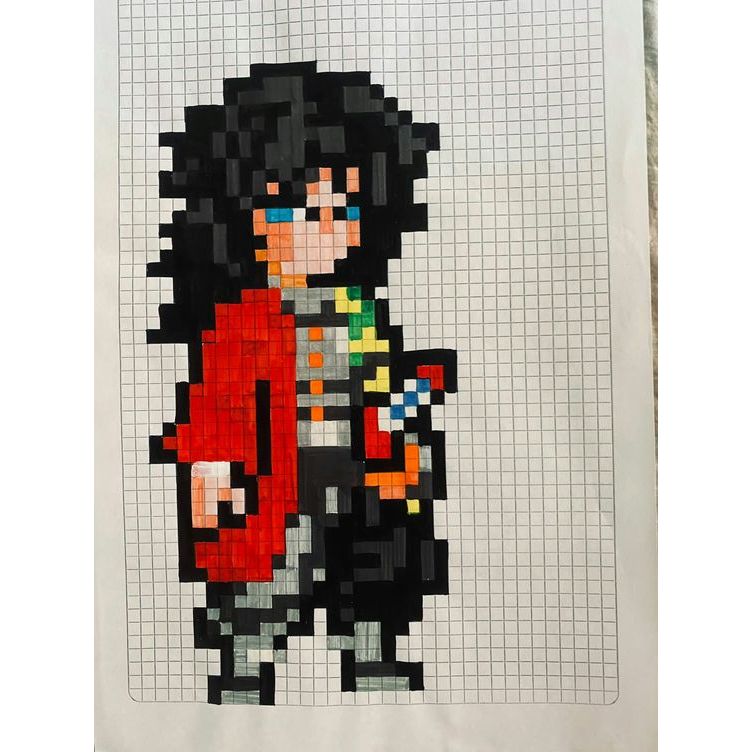 Giyu Tomioka do Demon Slayer em Pixel Arte (ímã / totem) | Shopee Brasil