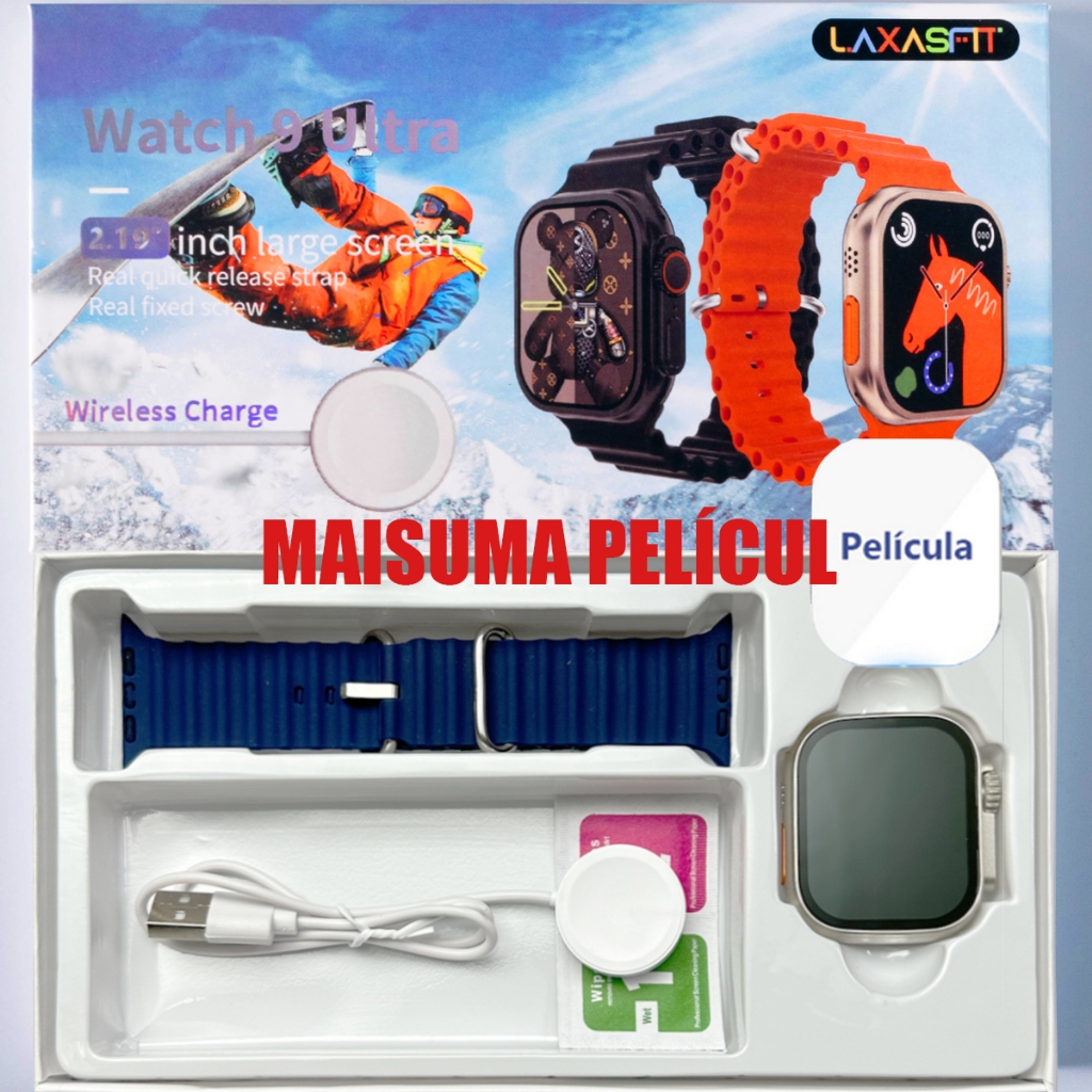 2024 Relógio Inteligente watch 9 Ultra 2 PRO smartwatch série 9 ultra SOS T10 U9 T900 android ...