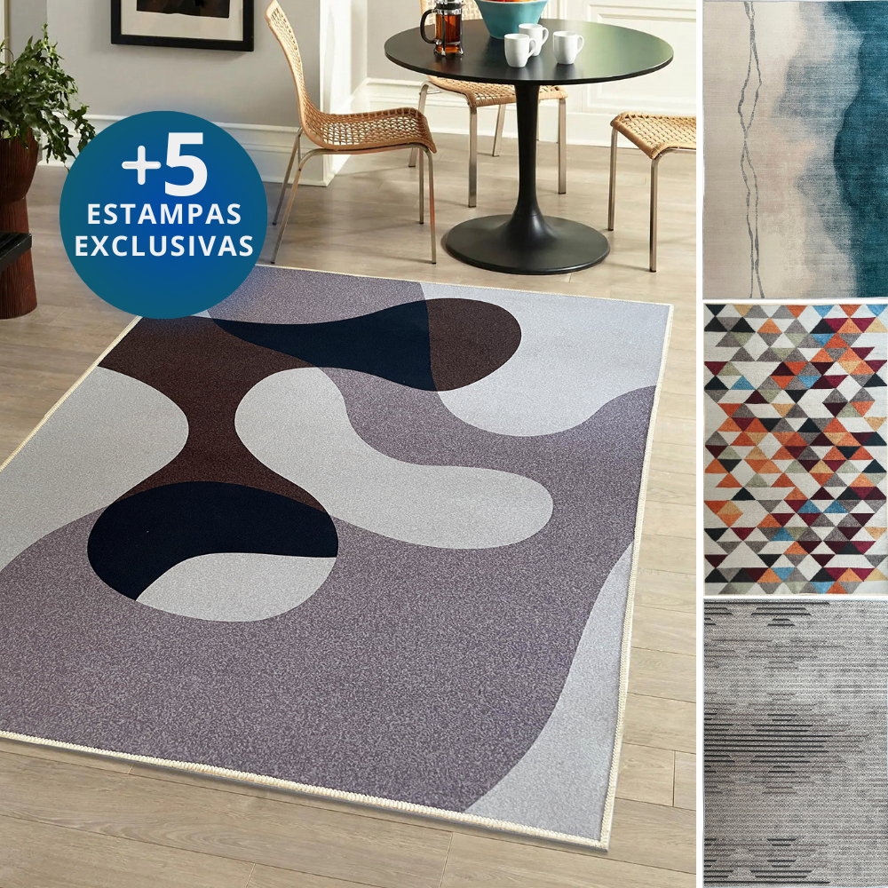 Tapete Sala Quarto Escritório 2 x 2,40m Moderno Jolitex Allegra Fácil ...