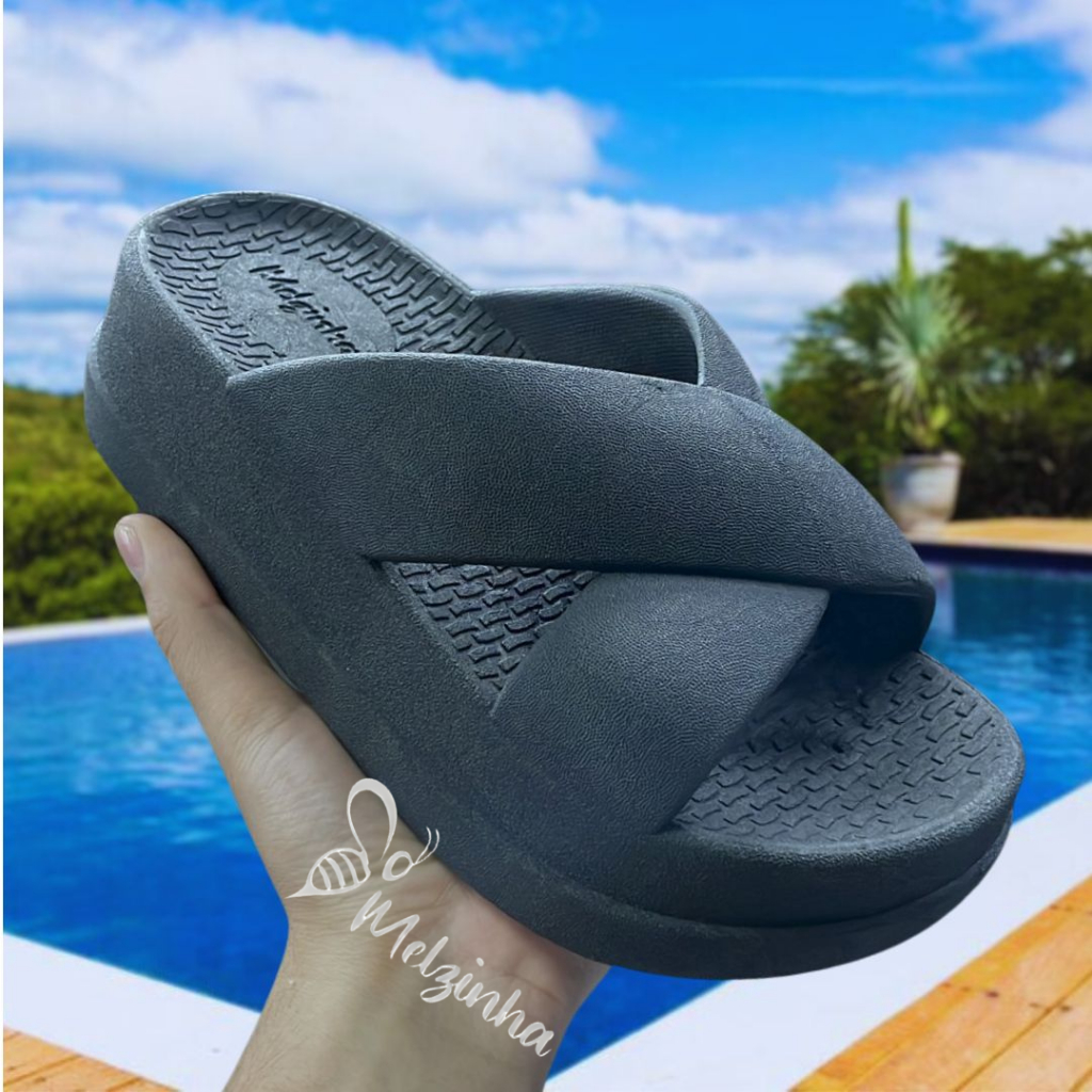 Chinelo Flat Puff Plataforma Nuvem Confortável Macio Lançamento ...