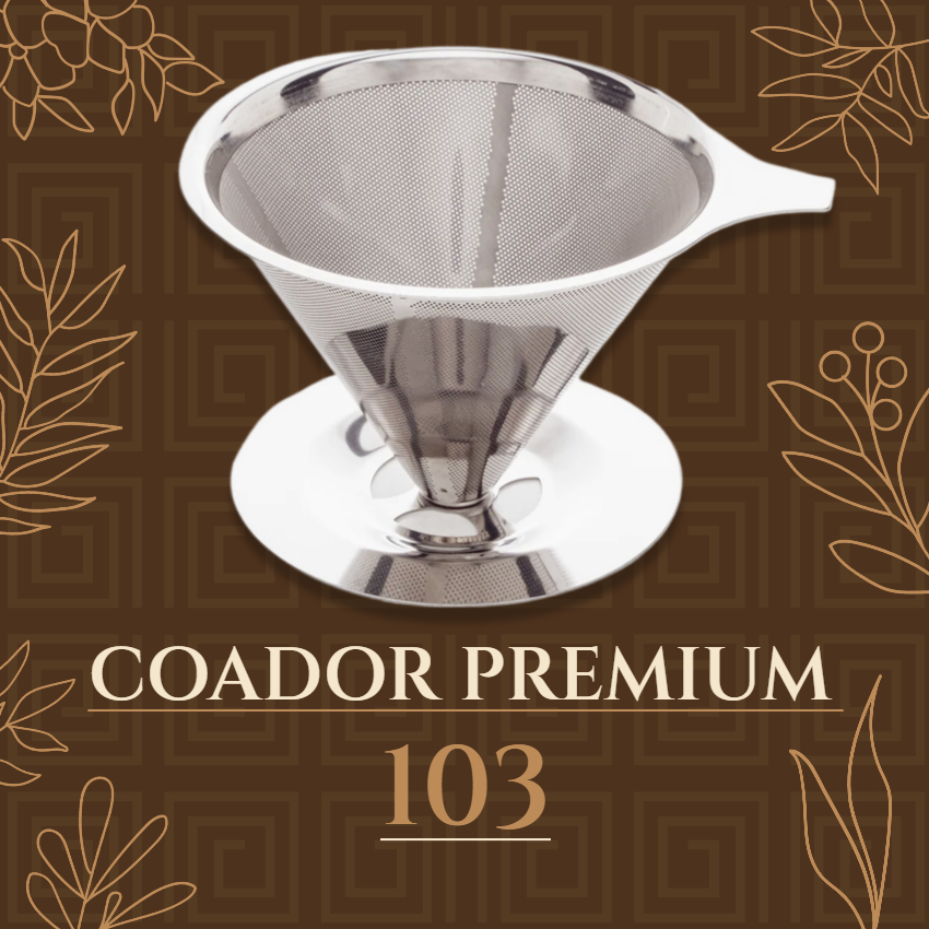 Coador de Café Inox 103 - Premium Reutilizável Filtro de Café Gourmet ...