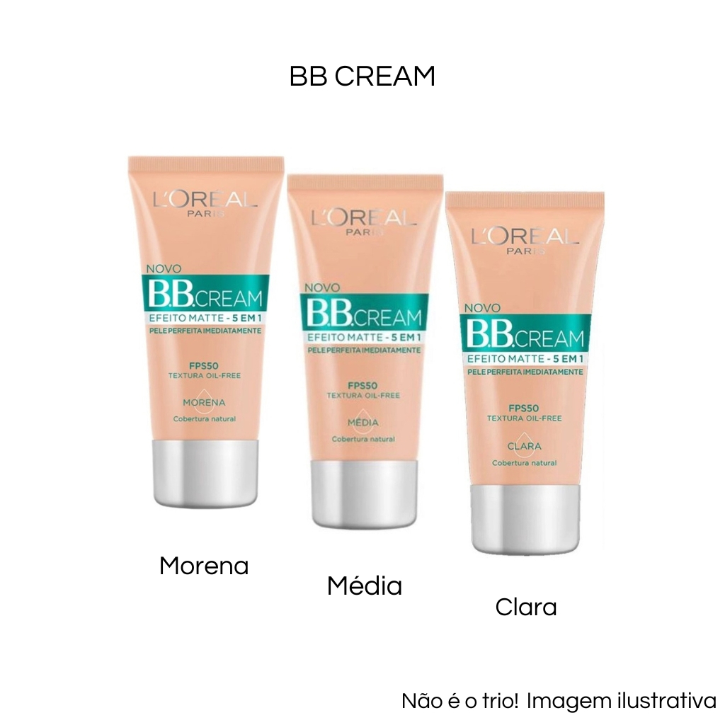 Base BB Cream FPS 50 30ml efeito matte - L'Oréal Paris | Shopee Brasil