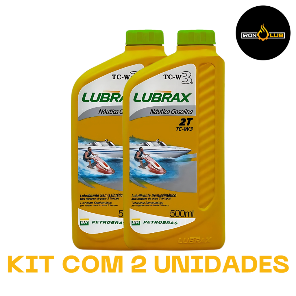 KIT 2 LUBRAX 2 TEMPOS NÁUTICO 2T API TC-W3 SEMISSINTÉTICO BARCO JET SKI ...