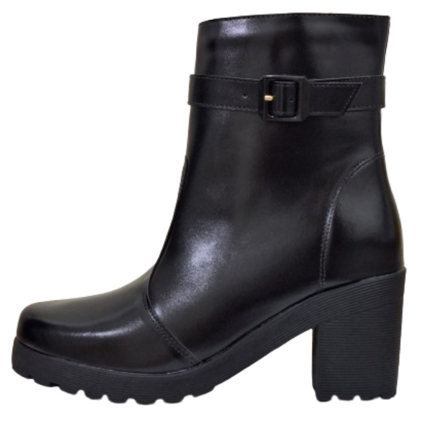 Bota Feminina Tratorada Salto Médio Bloco Cano Curto Chelsea ...