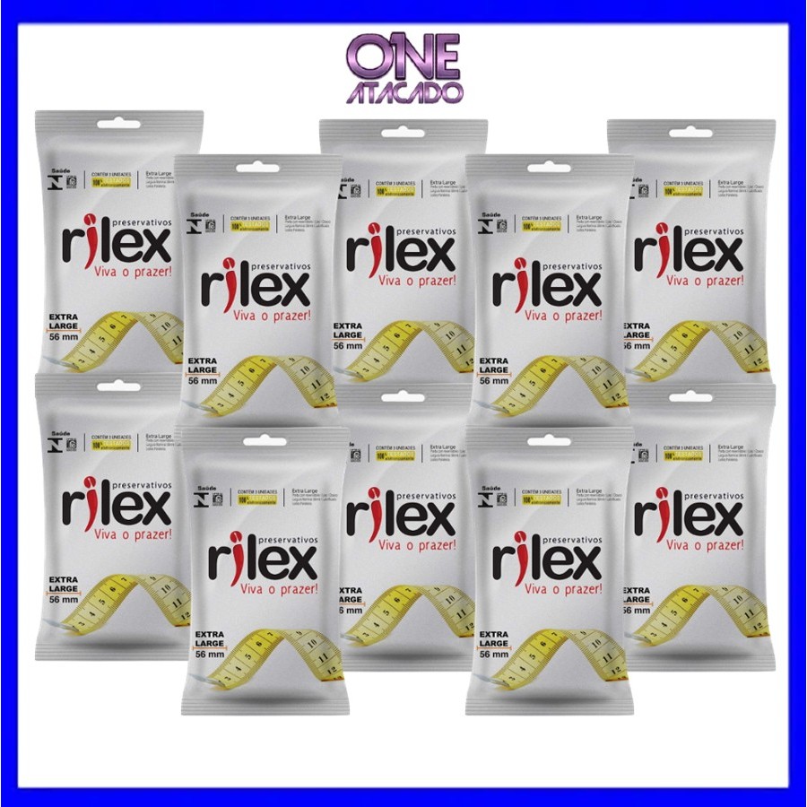 Preservativo Rilex Extra Grande com 30 unidades 10x3 | Shopee Brasil