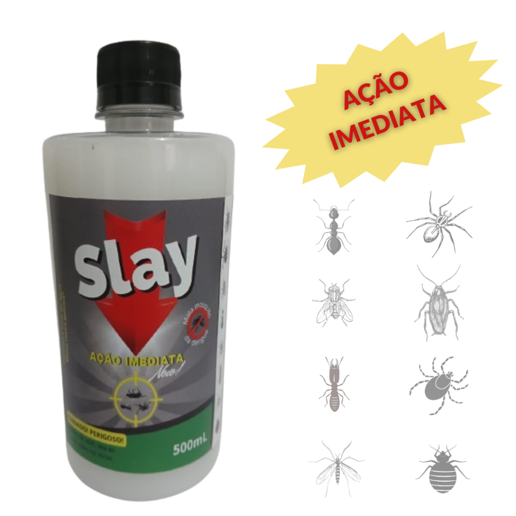 Slay Ação Imediata - Mata Barata Cupim Percevejo de Cama Formiga Aranha ...