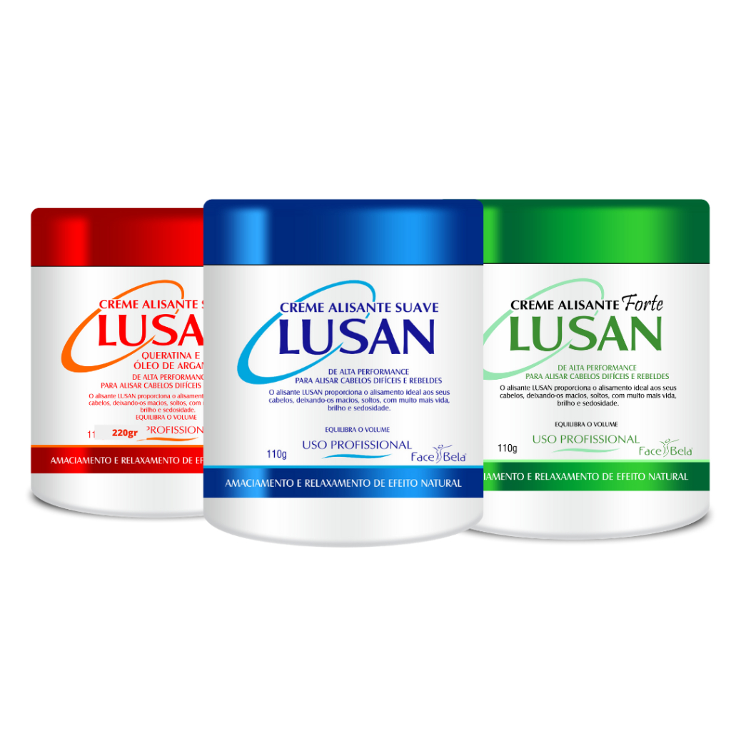 Creme Alisante Lusan Queratina E Forte Para Cabelo Ondulado 220g ...