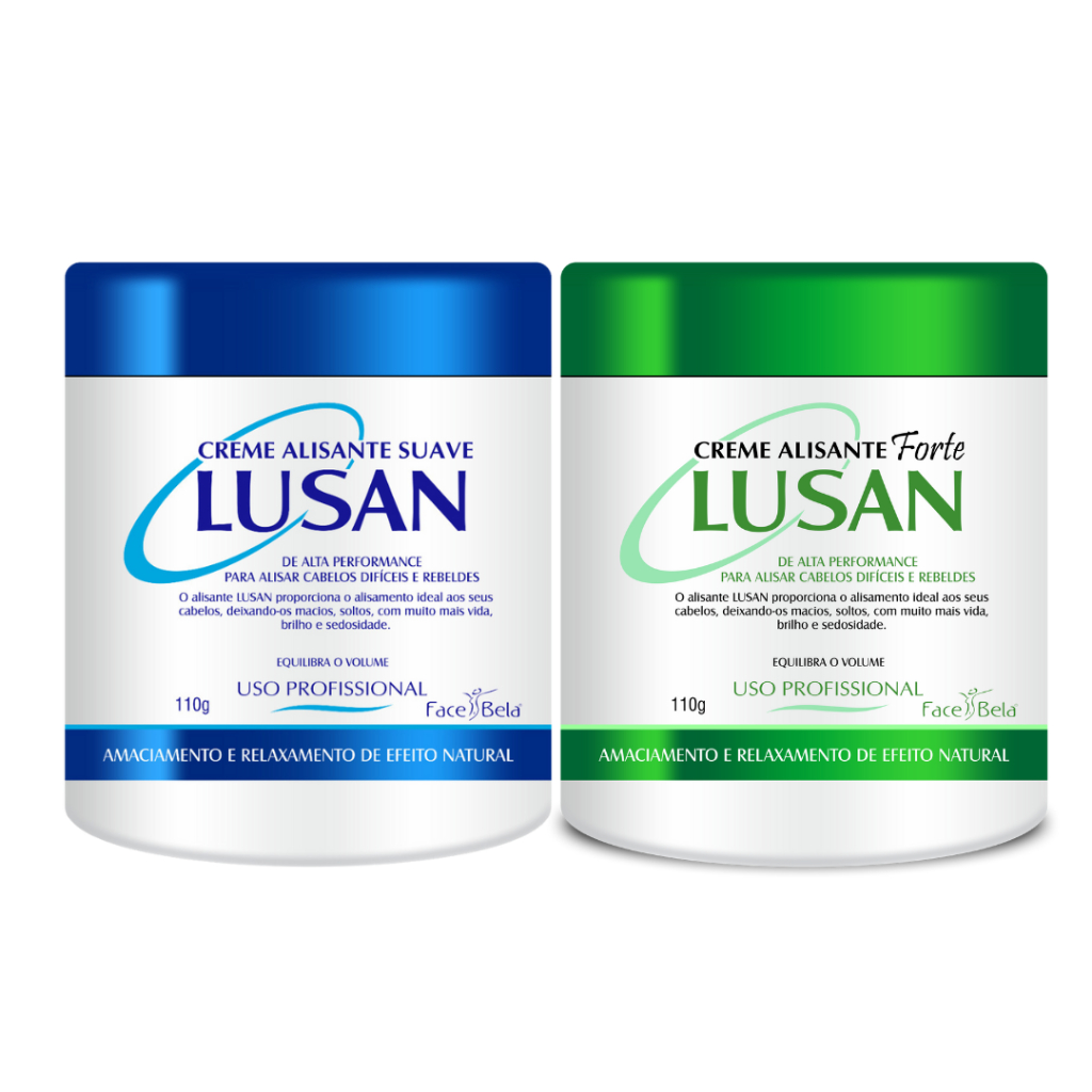 Creme Alisante Lusan Suave E Forte Para Cabelo Ondulado 110g | Shopee ...