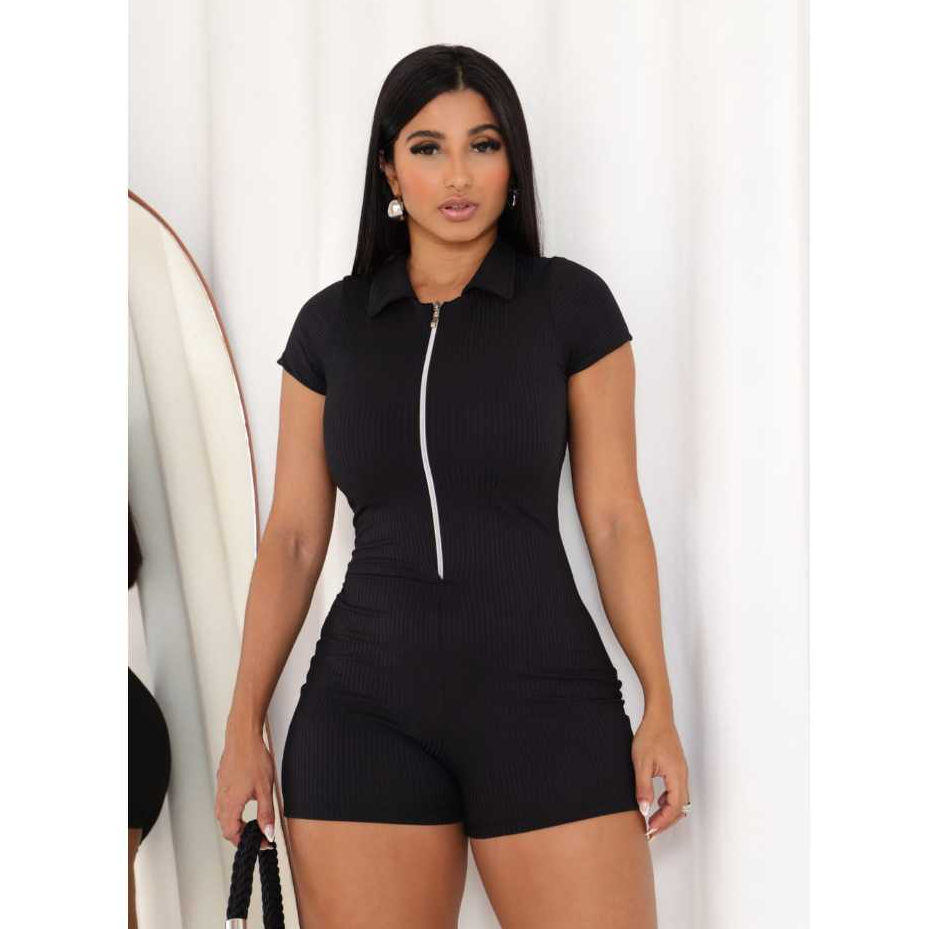 Macaquinho Feminino Curto Moda Gringa Canelado | Shopee Brasil