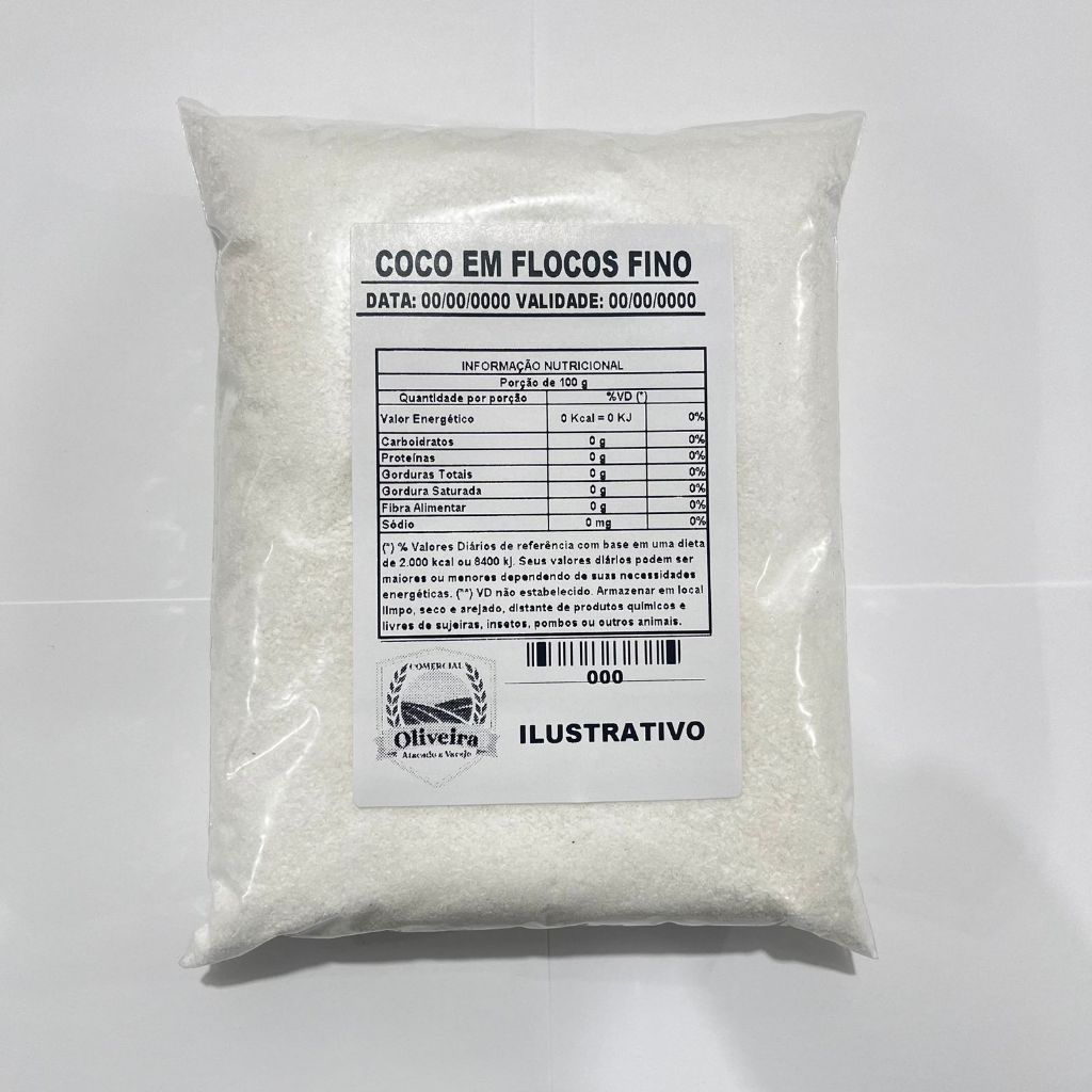 Coco ralado fino 500gr á granel | Shopee Brasil