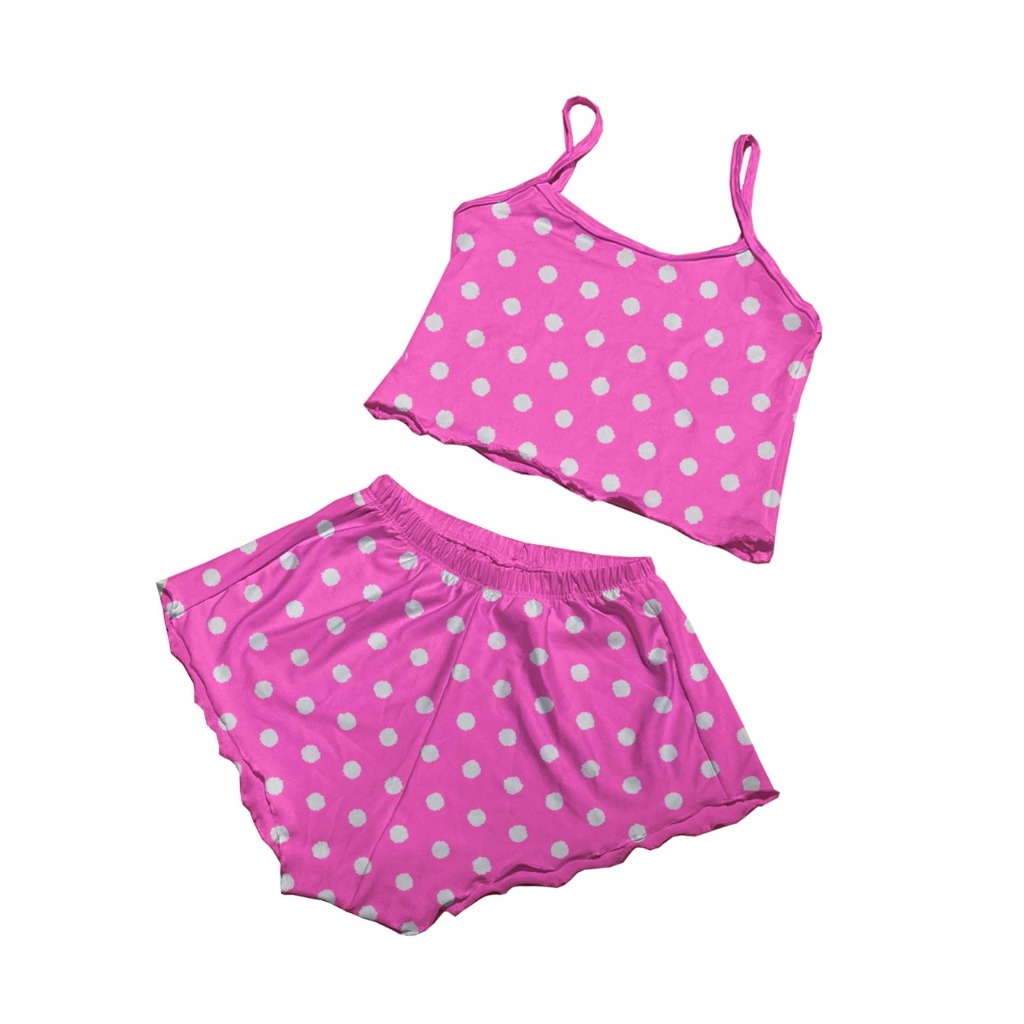 BABY DOLL ROSA BOLINHAS BRANCA | Shopee Brasil