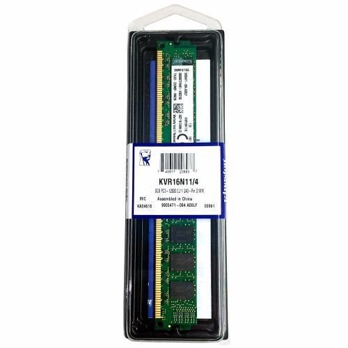 Memória Ram para PC Ddr3 4GB Kingston 1600mhz - Pc3--12800 KVR16N11/4 | Shopee Brasil