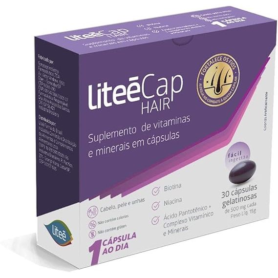 LITEECAP HAIR 30 Cápsulas Gelatinosas, LITEÉ FARMA | Shopee Brasil