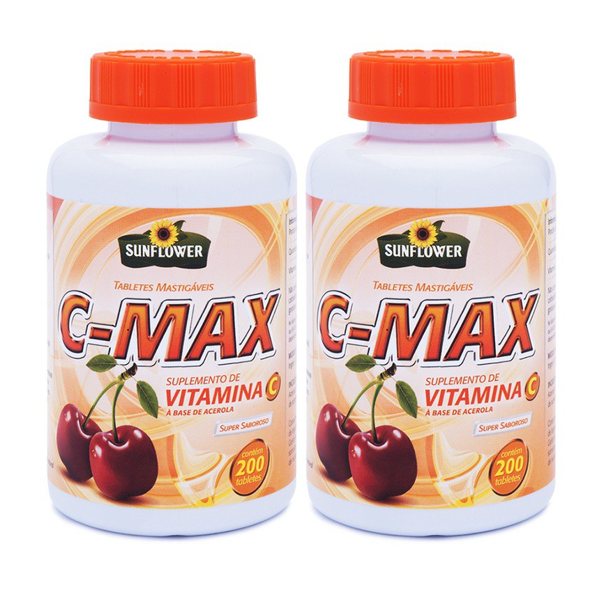 Suplemento Alimentar Vitamina C C-Max 200 Tabletes Comprimidos ...