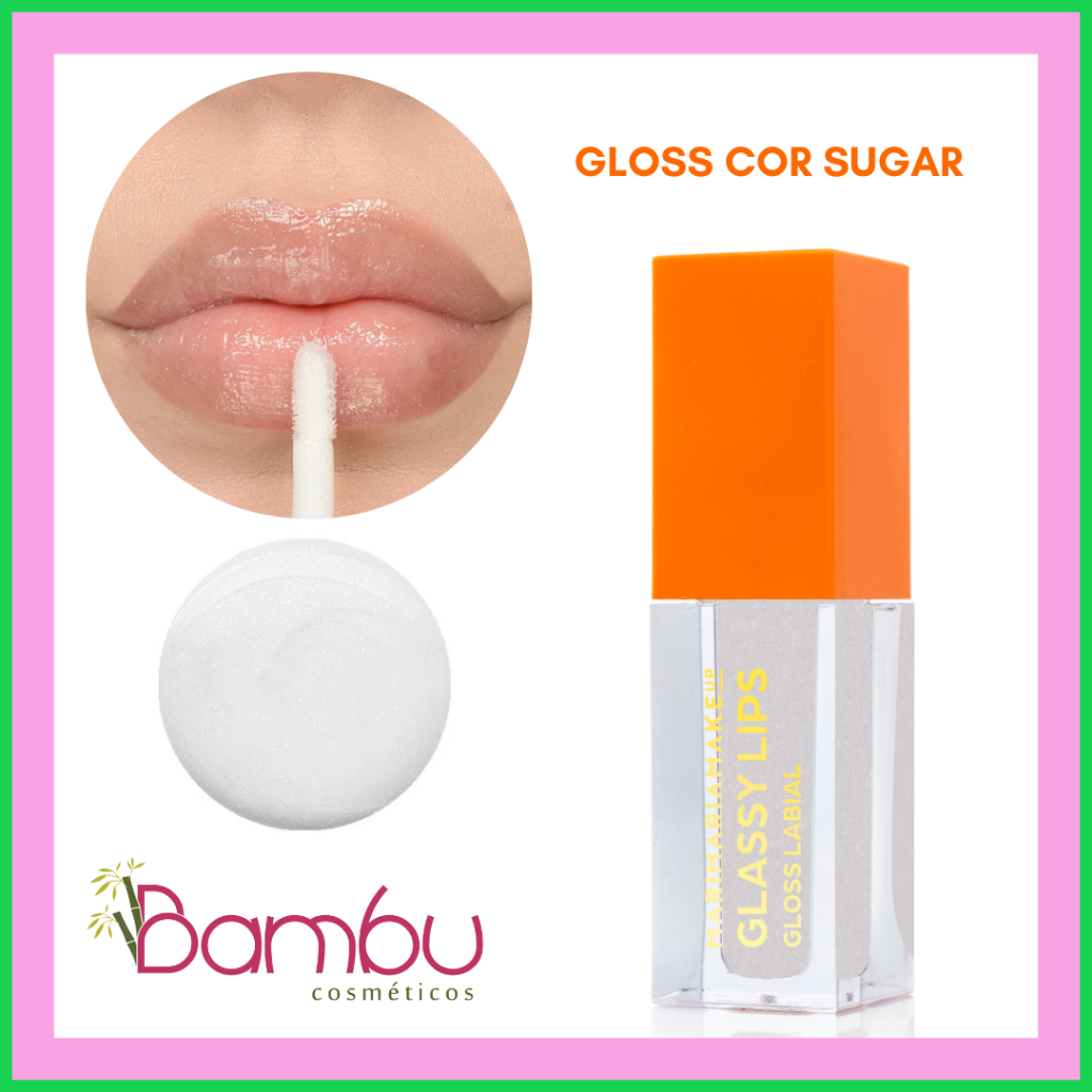Mari Maria | Gloss Labial Glassy Lips – Cor Sugar | Shopee Brasil