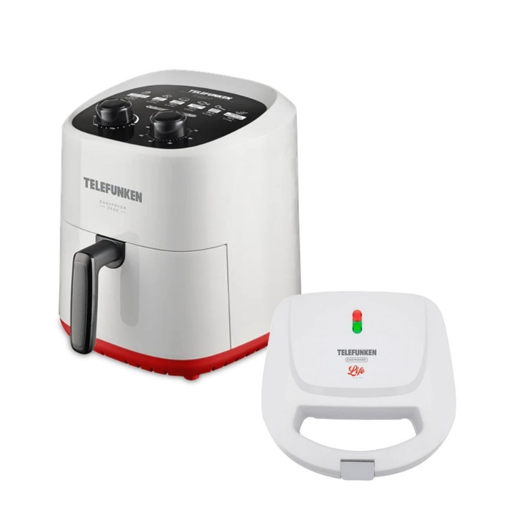 kit cozinha fritadeira + sanduicheira Telefunken Easymaker branco 127v ...