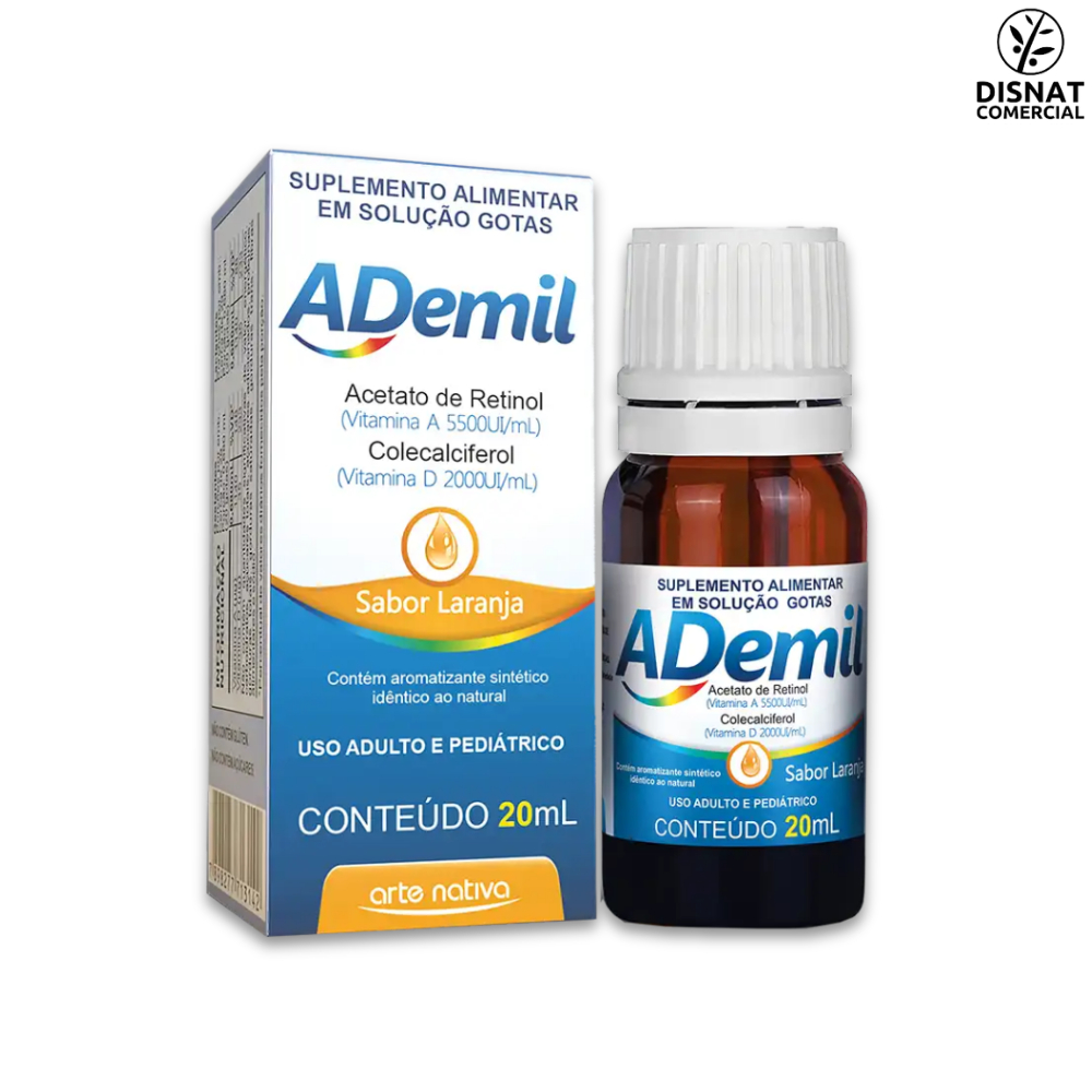 Polivitamínico Ademil Gotas Vitamina A e Vitamina D 20mL - Arte Nativa ...
