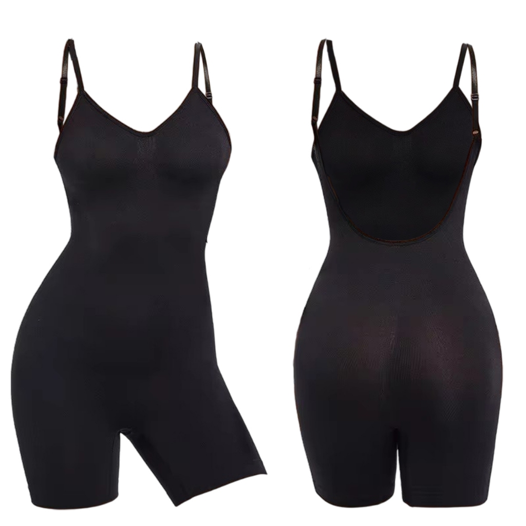 Body Macaquinho Cinta Modeladora Costa Aberta Modela Bumbum | Shopee Brasil