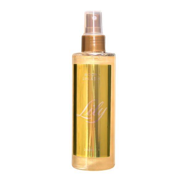 Body splash feminino Lily com glitter dourado 200ml | Shopee Brasil
