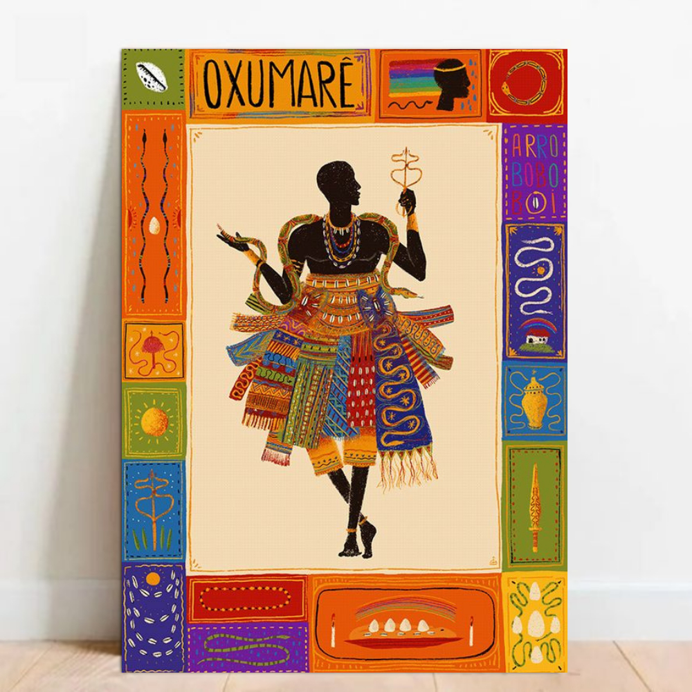 Quadro Placa Oxumaré Orixá Umbanda Candomblé Decorativo Oxalá Com ...