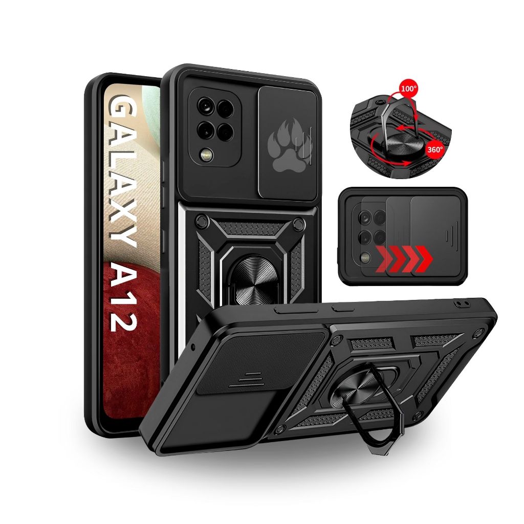 Capa Capinha Armor Anti Choque Ring P/ Galaxy A12 | Shopee Brasil
